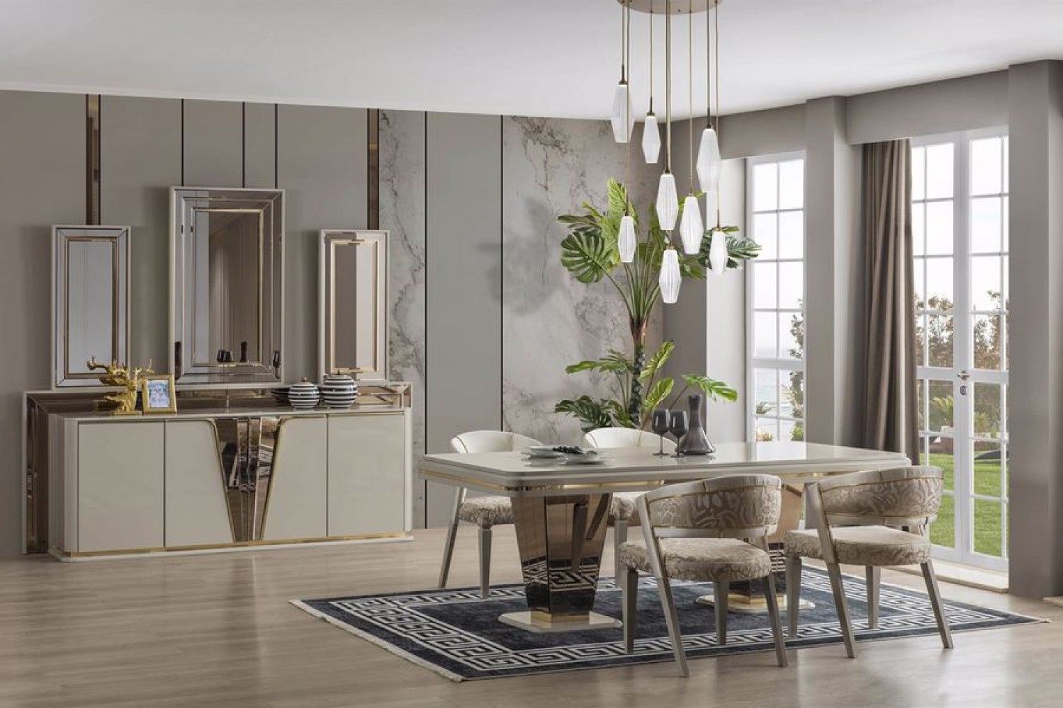 Golden Luxury Yemek Odası Takımı